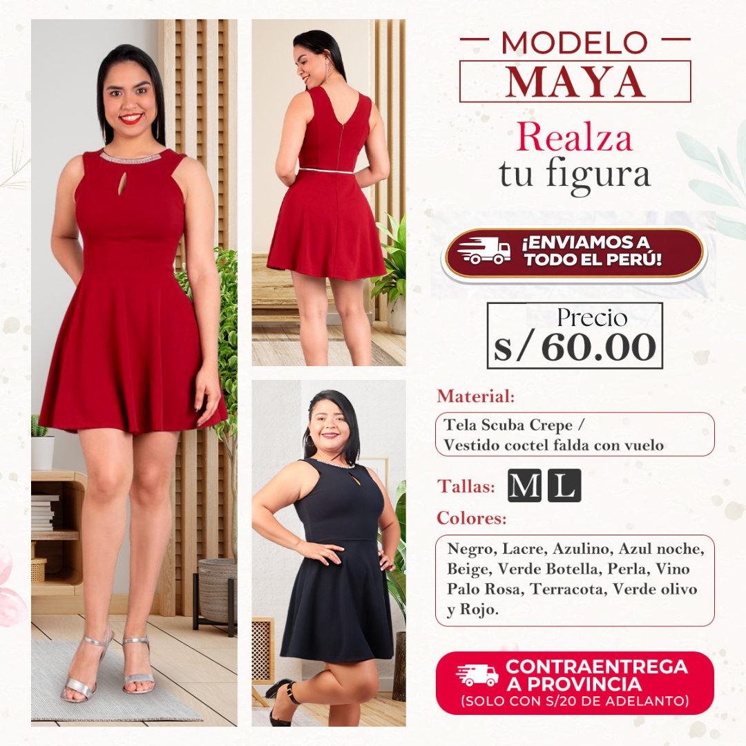 Vestido Modelo Maya – Realza tu figura con elegancia – NEXTTV PERU